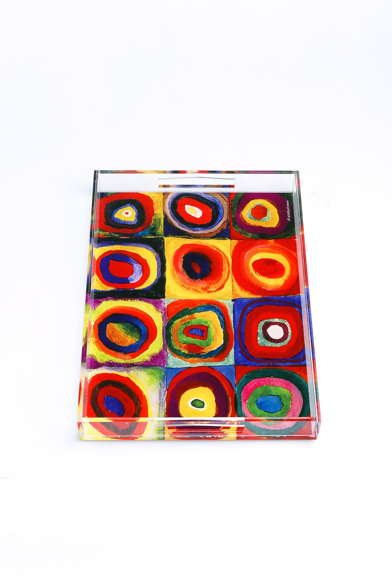 Squares with concentric circles Kandinsky tray – prepackart